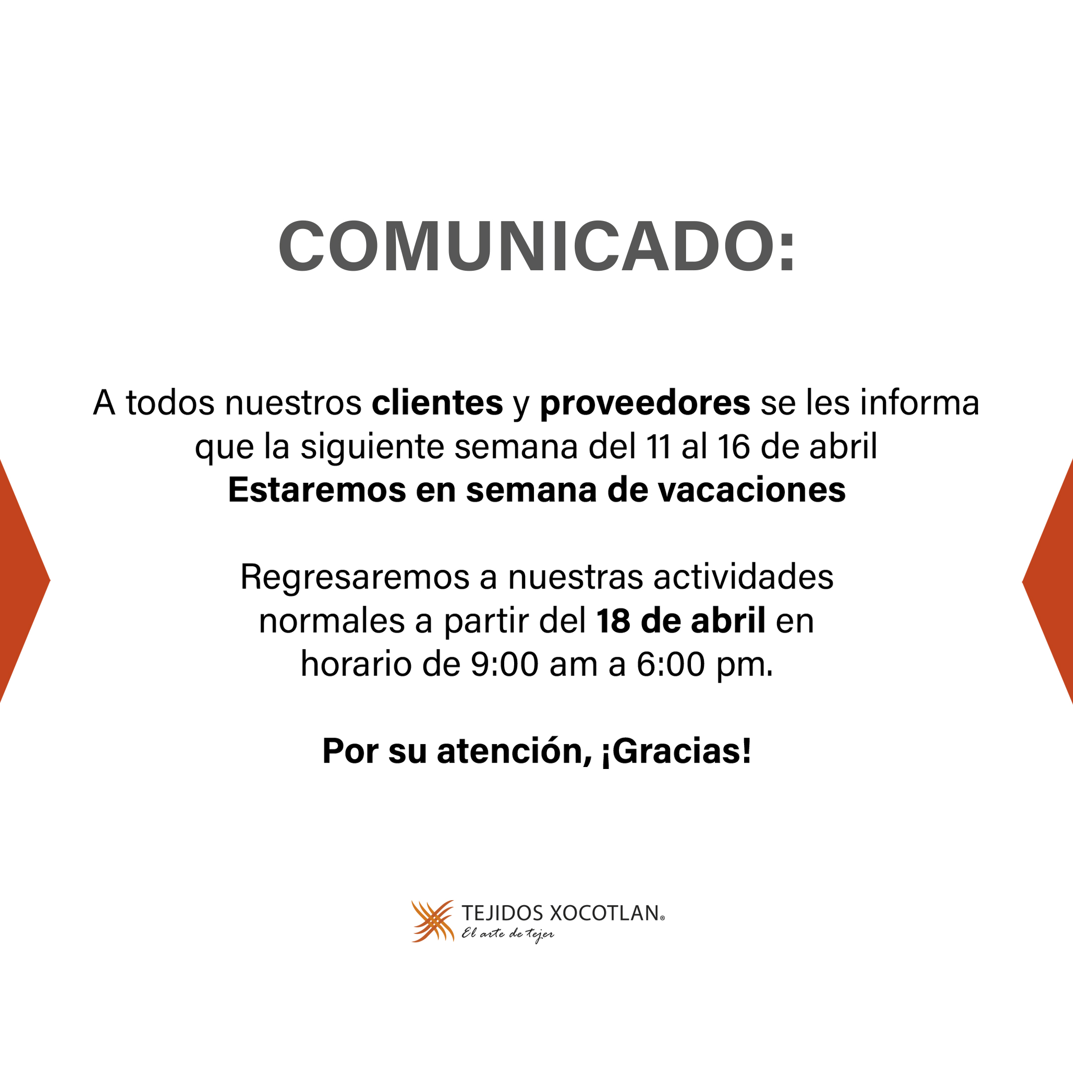 #Comunicado archivos - TX